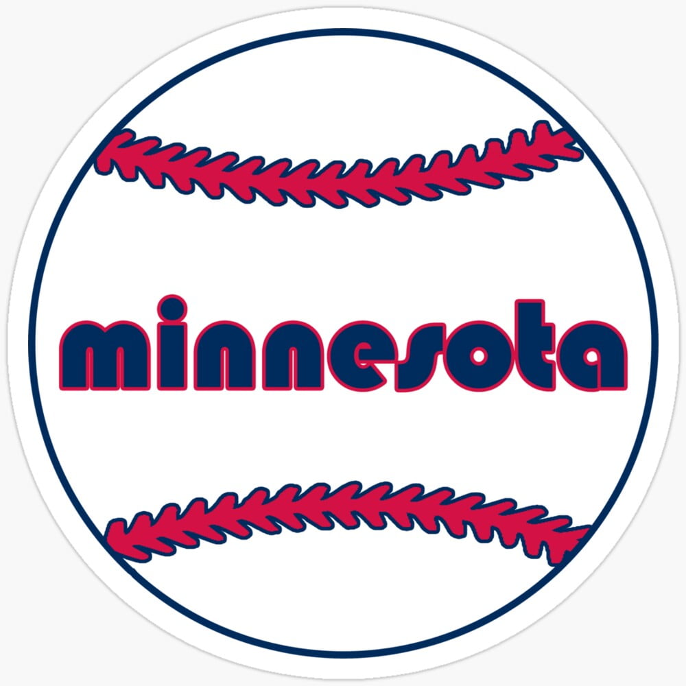 Minnesota Retro Throwback Baseball Sticker Phone Decal Water Bottle ...