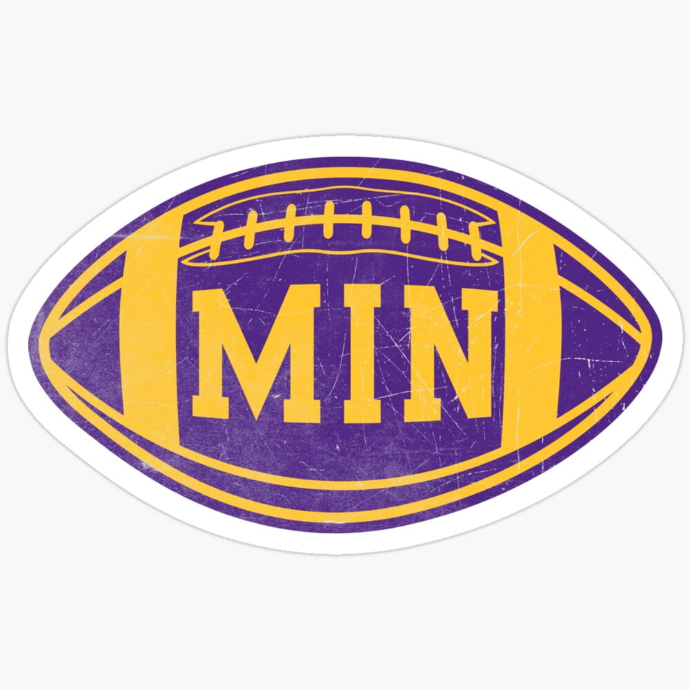 Minnesota Retro Throwback Football Sticker Phone Decal Water Bottle ...