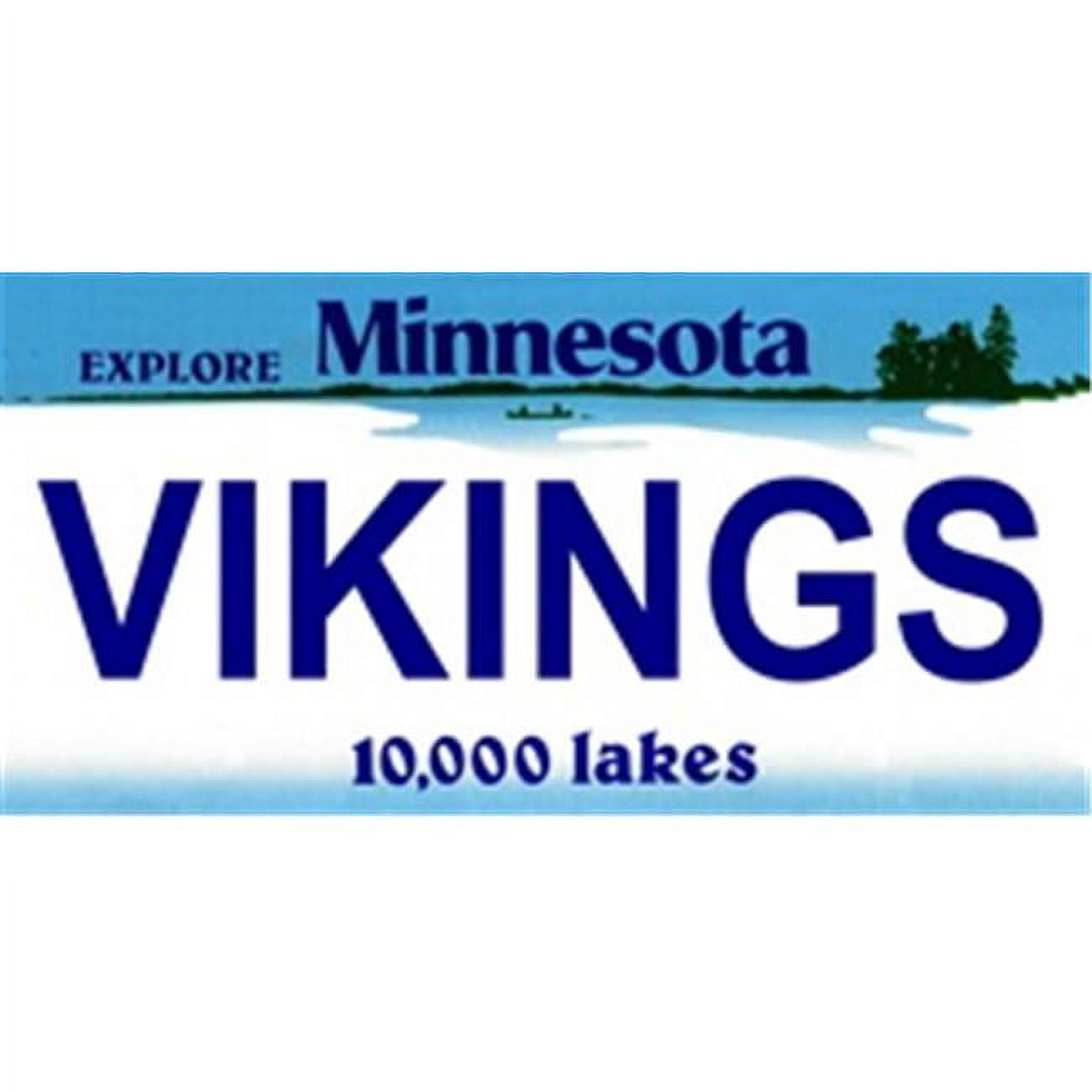 Minnesota State Background License Plates- Vikings - Walmart.com