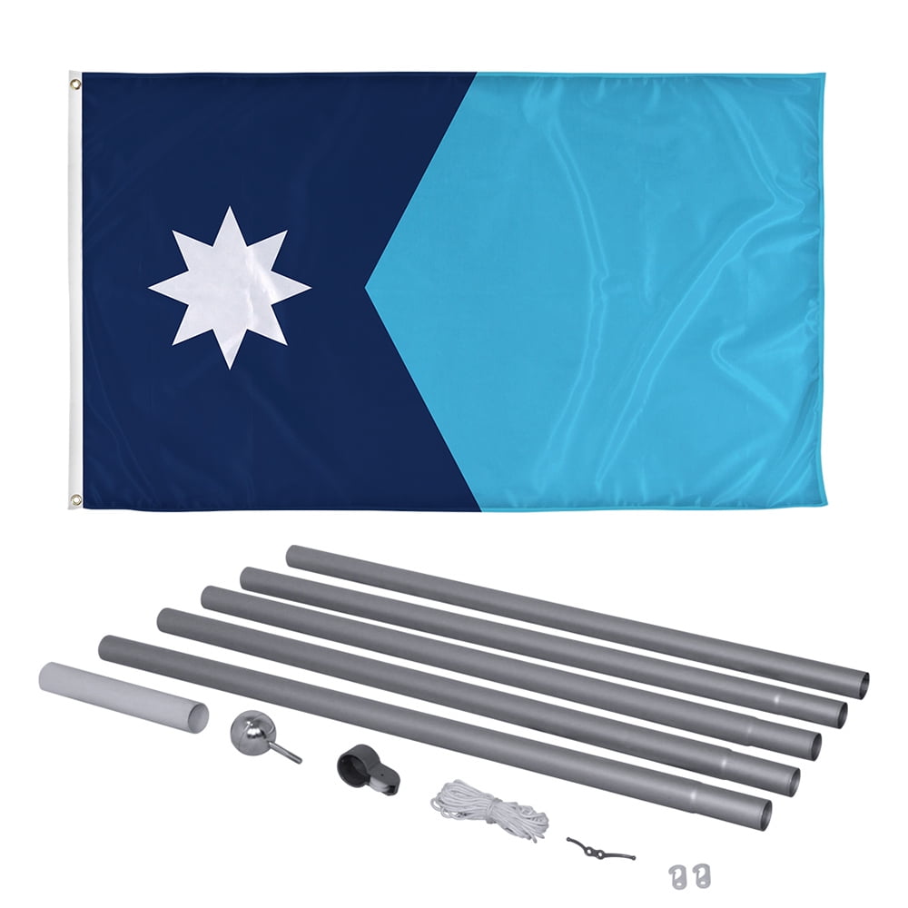 Minnesota State Flag and 20ft Flagpole with PVC Ground Insert Included ...