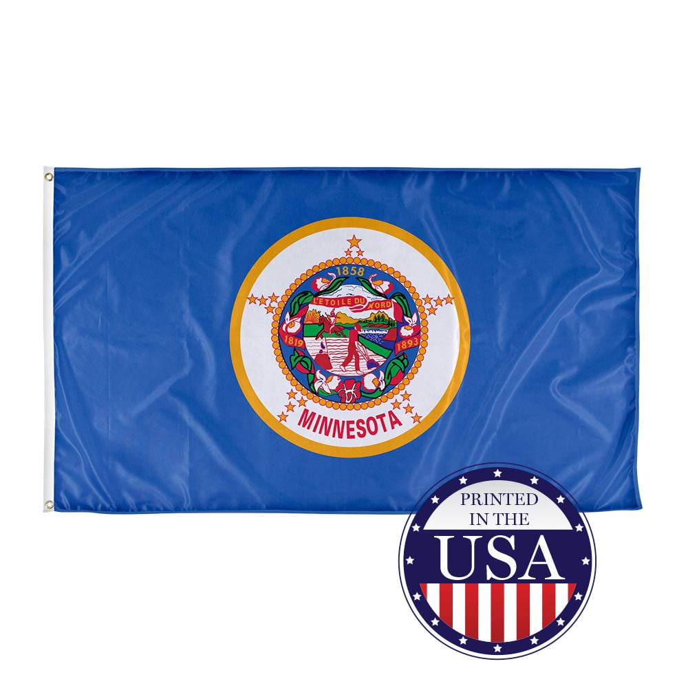 Minnesota State Flag - 3ft x 5ft Knitted Polyester, State Flag ...