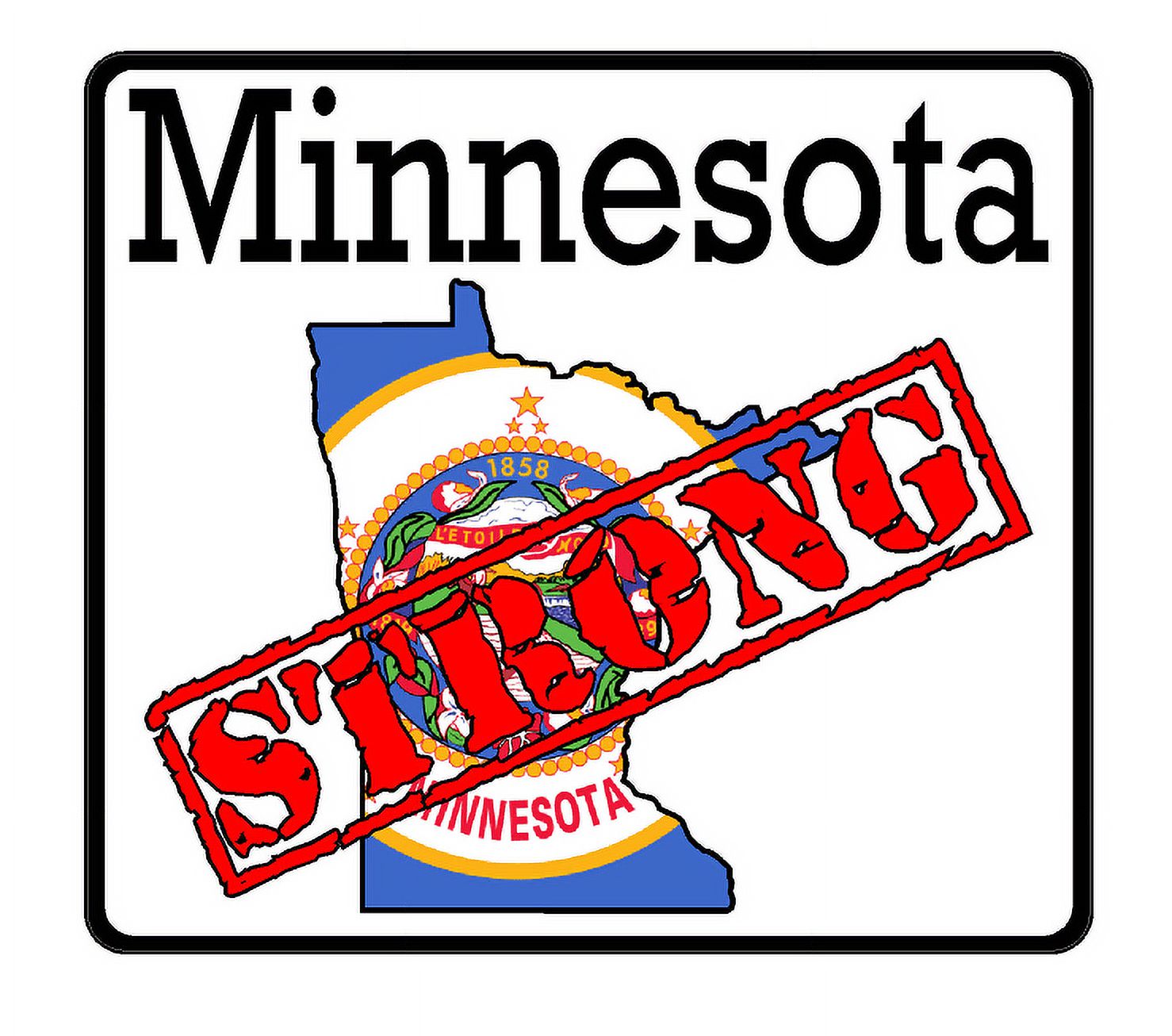 Minnesota State (K24) Strong Flag Vinyl Decal Sticker Car/Truck Laptop ...