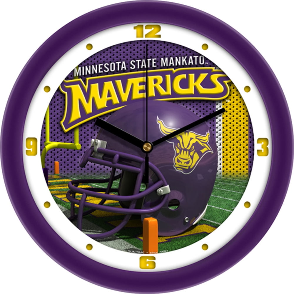 Minnesota State Mankato Mavericks NCAA Football Helmet Wall Clock ...