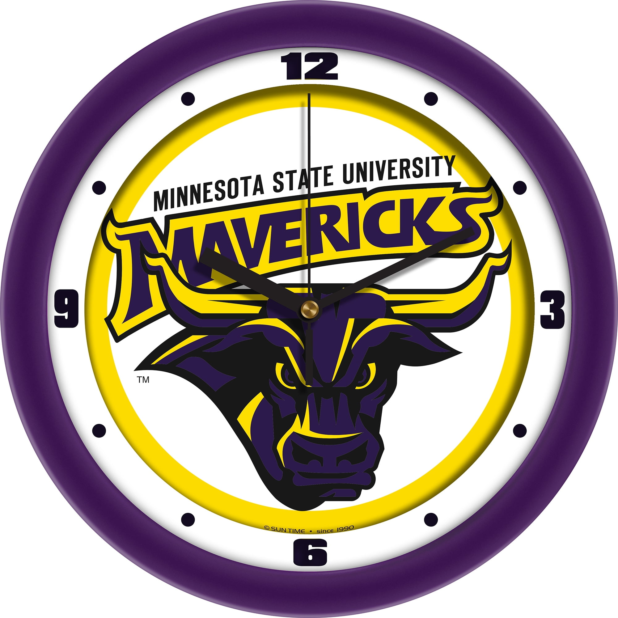 Minnesota State Mavericks 11.5'' Suntime Premium Glass Face Traditional ...
