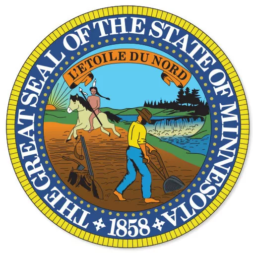 Minnesota State Seal Flag Bumper Sticker Decal Phone Decal Water Bottle ...