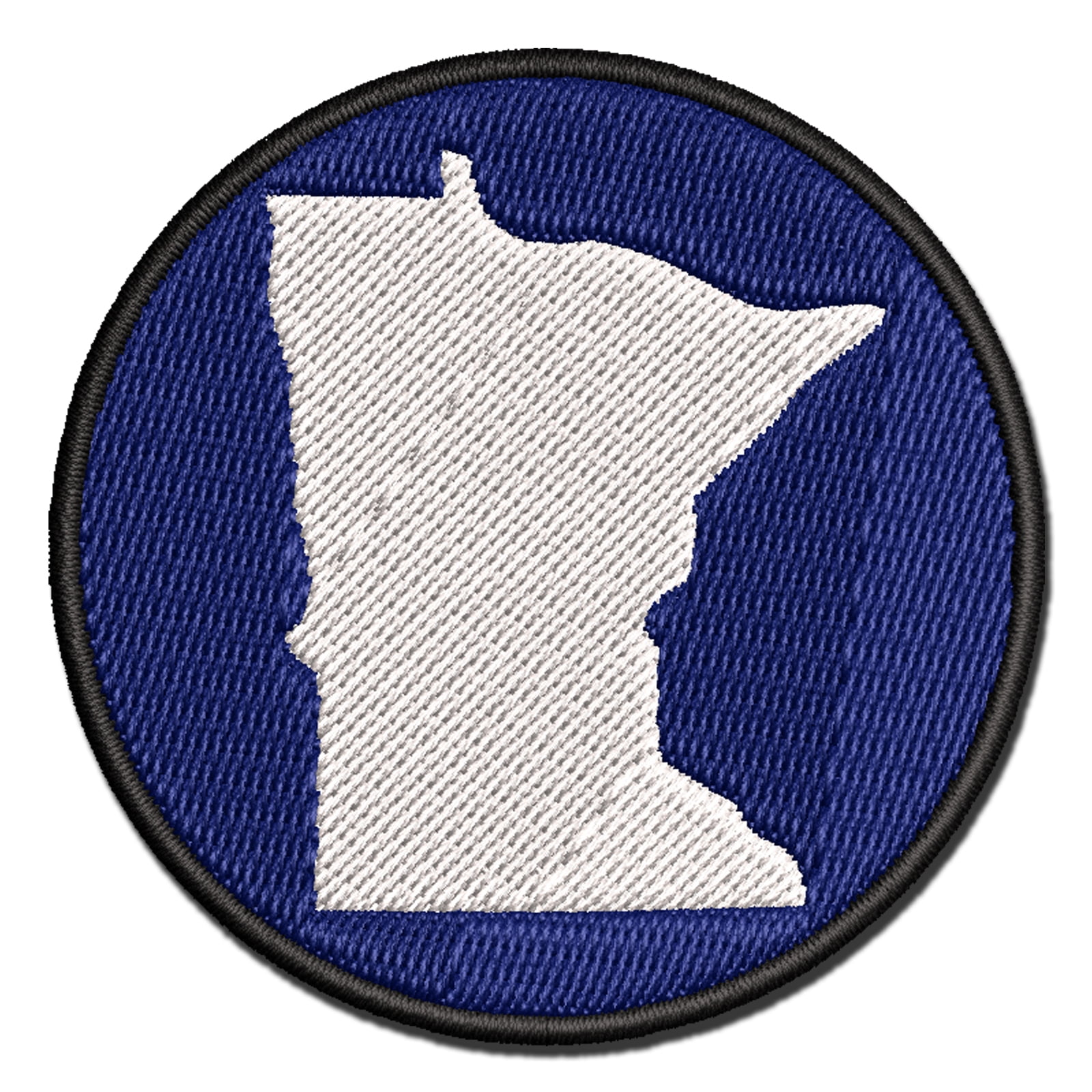 Minnesota State Silhouette Applique Multi-Color Embroidered Iron-On ...