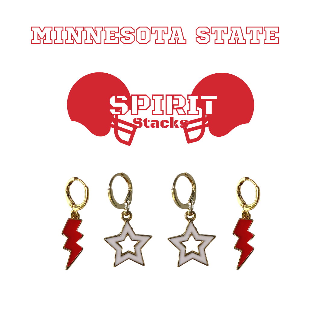 Minnesota State University Moorhead Spirit Stack red mini enamel bolts ...