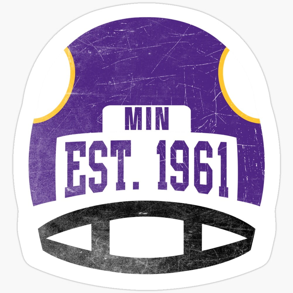 Minnesota Throwback Football Helmet Sticker Phone Decal Water Bottle ...