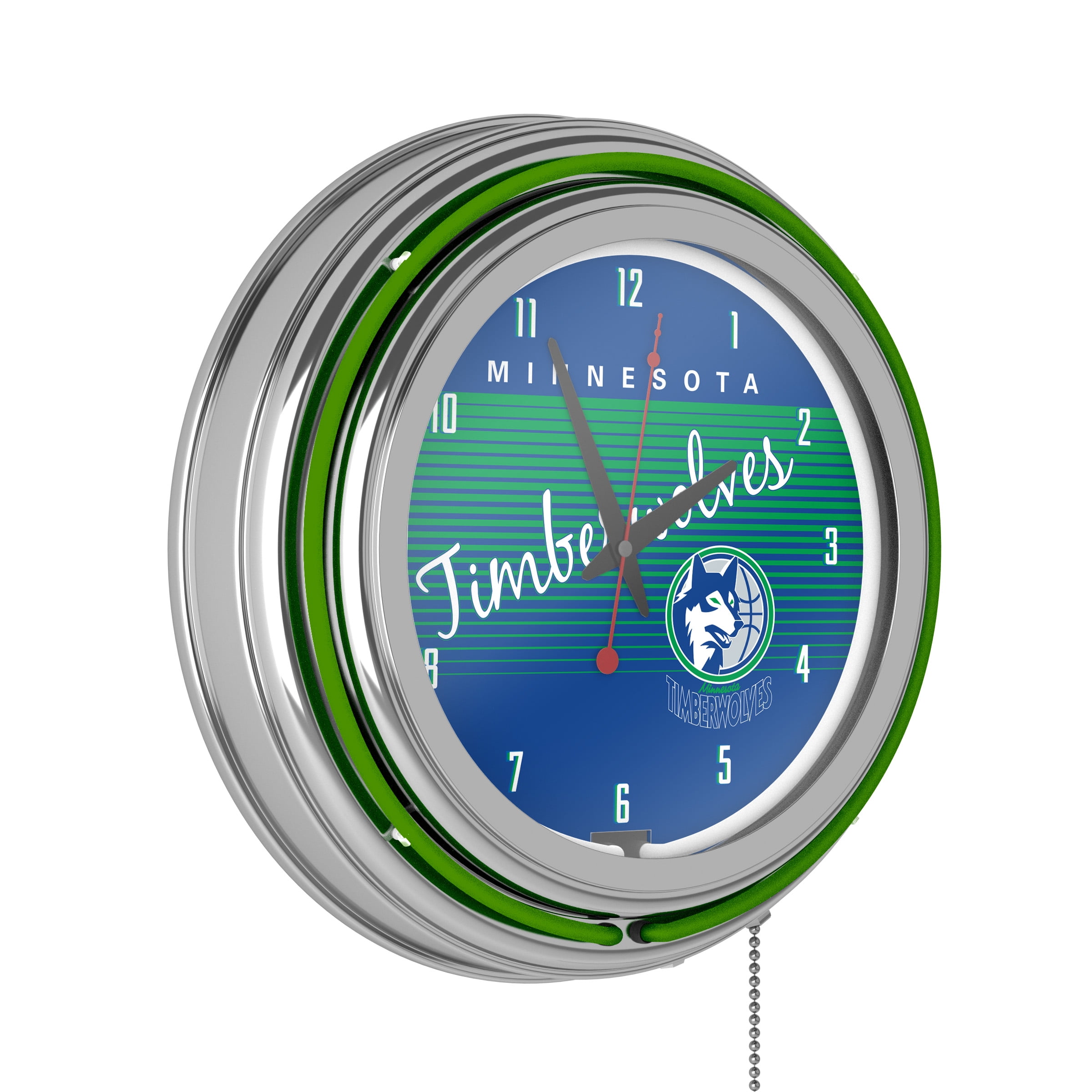 Minnesota Timberwolves Hardwood Classics Retro Neon Analog Wall Clock ...