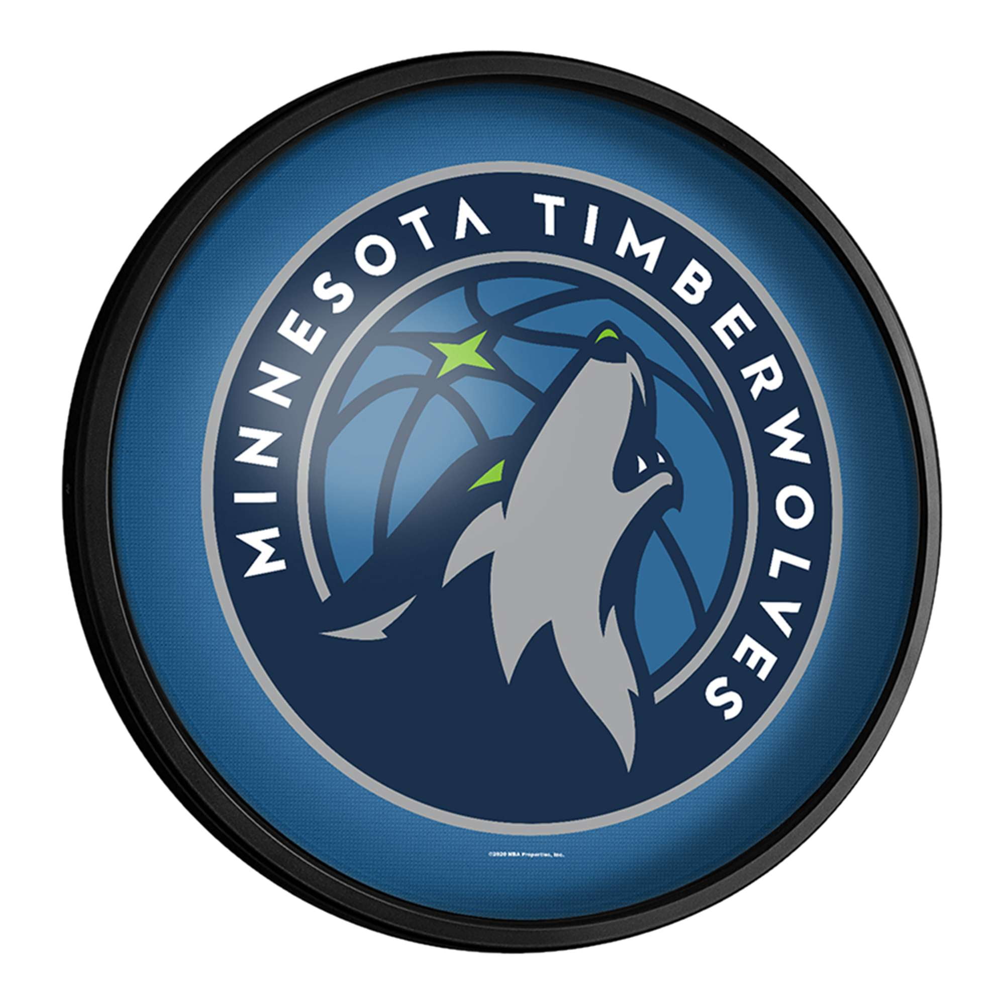 Minnesota Timberwolves 18'' Round Slimline Illuminated Wall Sign ...