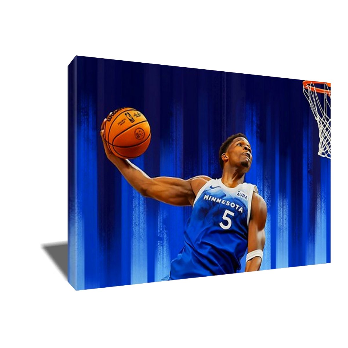 Minnesota Timberwolves Star Anthony Edwards Poster Photo Painting ...