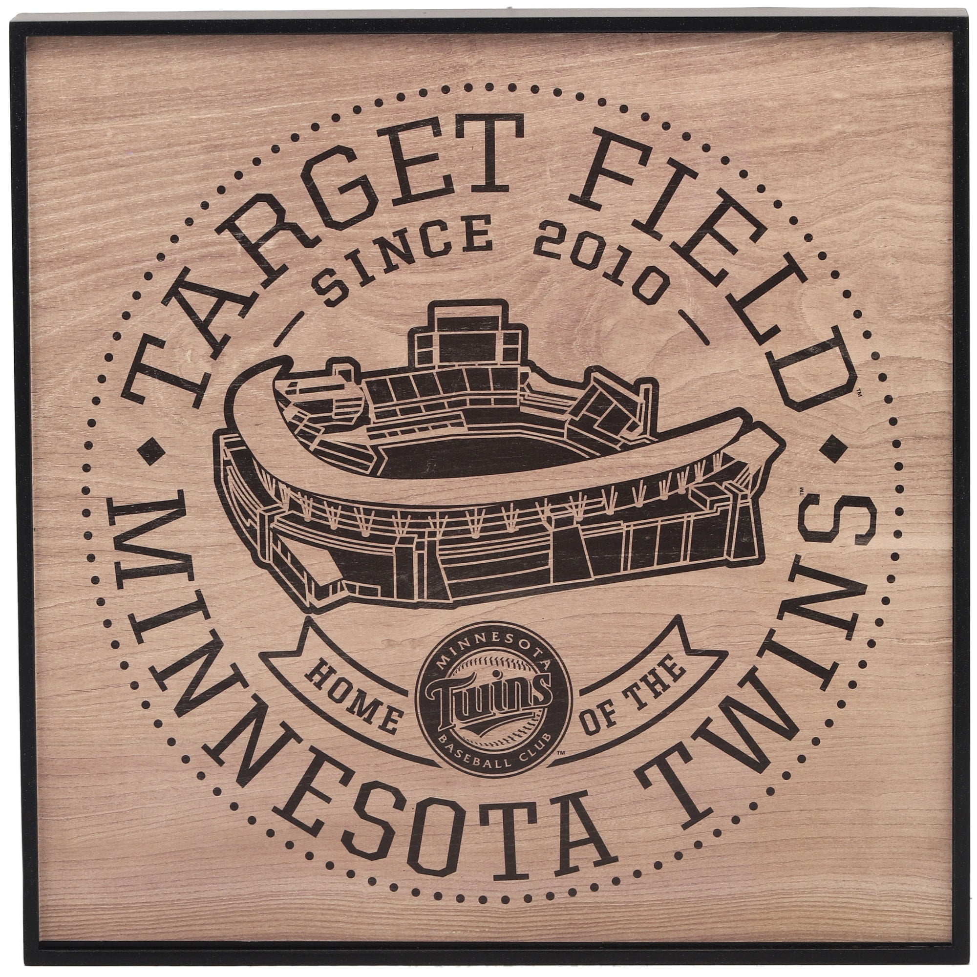 Minnesota Twins 12'' x 12'' Team Framed Wood Stadium Sign - Walmart.com