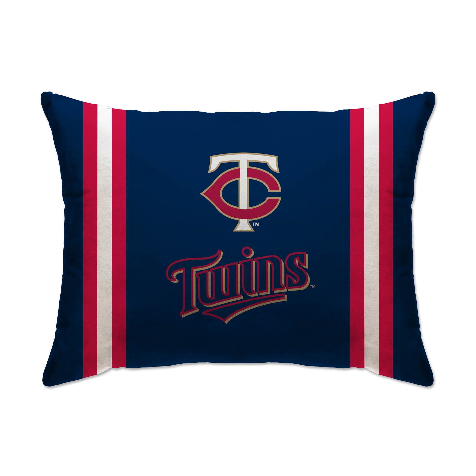 Minnesota Twins 20" x 26" Standard Stripe Logo Micro Plush Bed Pillow ...