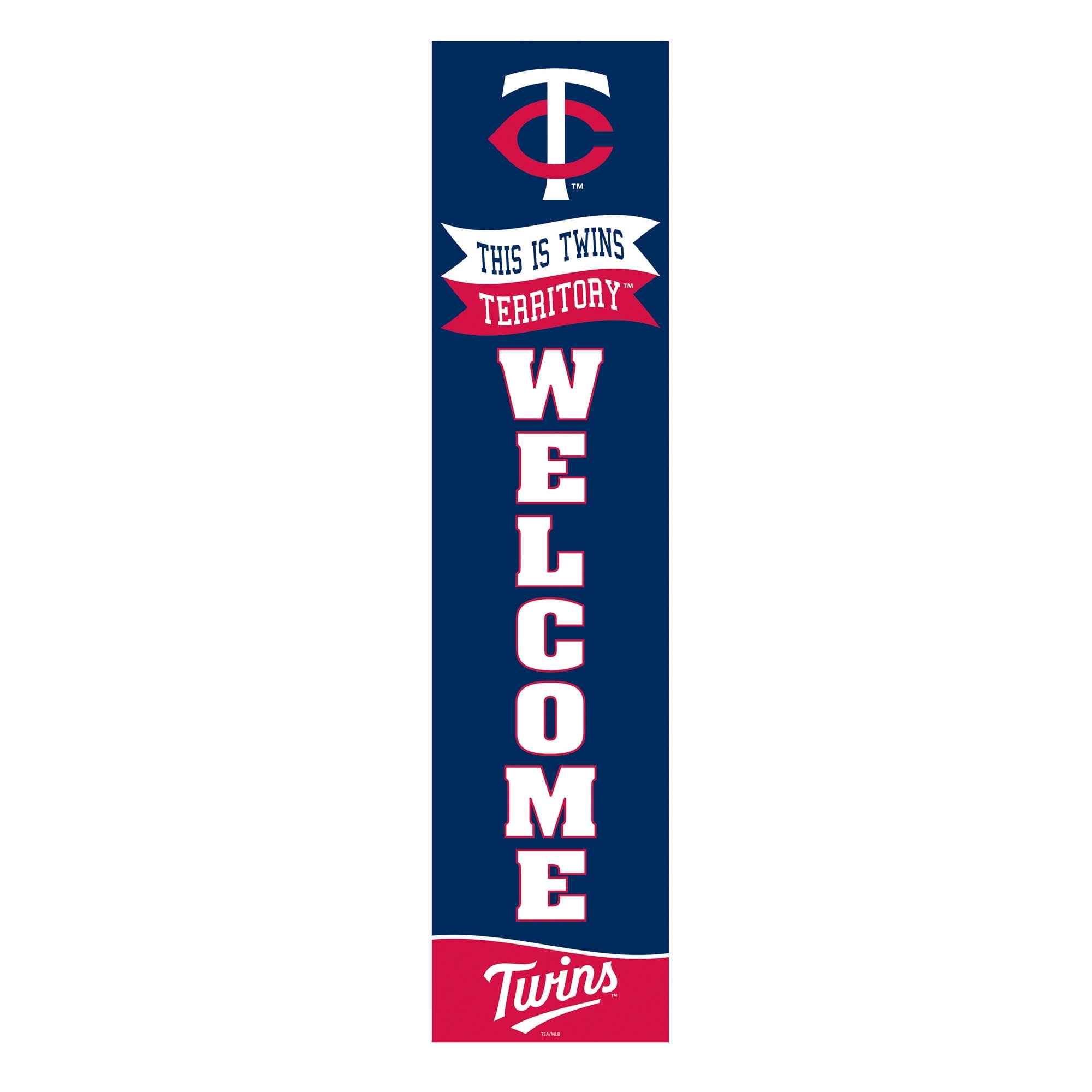 Minnesota Twins 47" Fan Chant Porch Leaner Welcome Wall Sign - Walmart.com