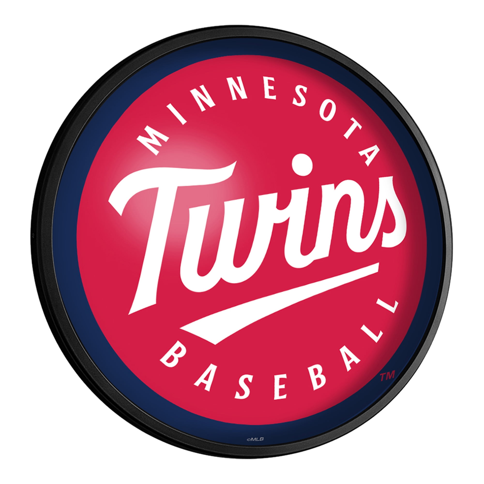 Minnesota Twins Mascot 18'' Round Slimline Illuminated Wall Sign ...