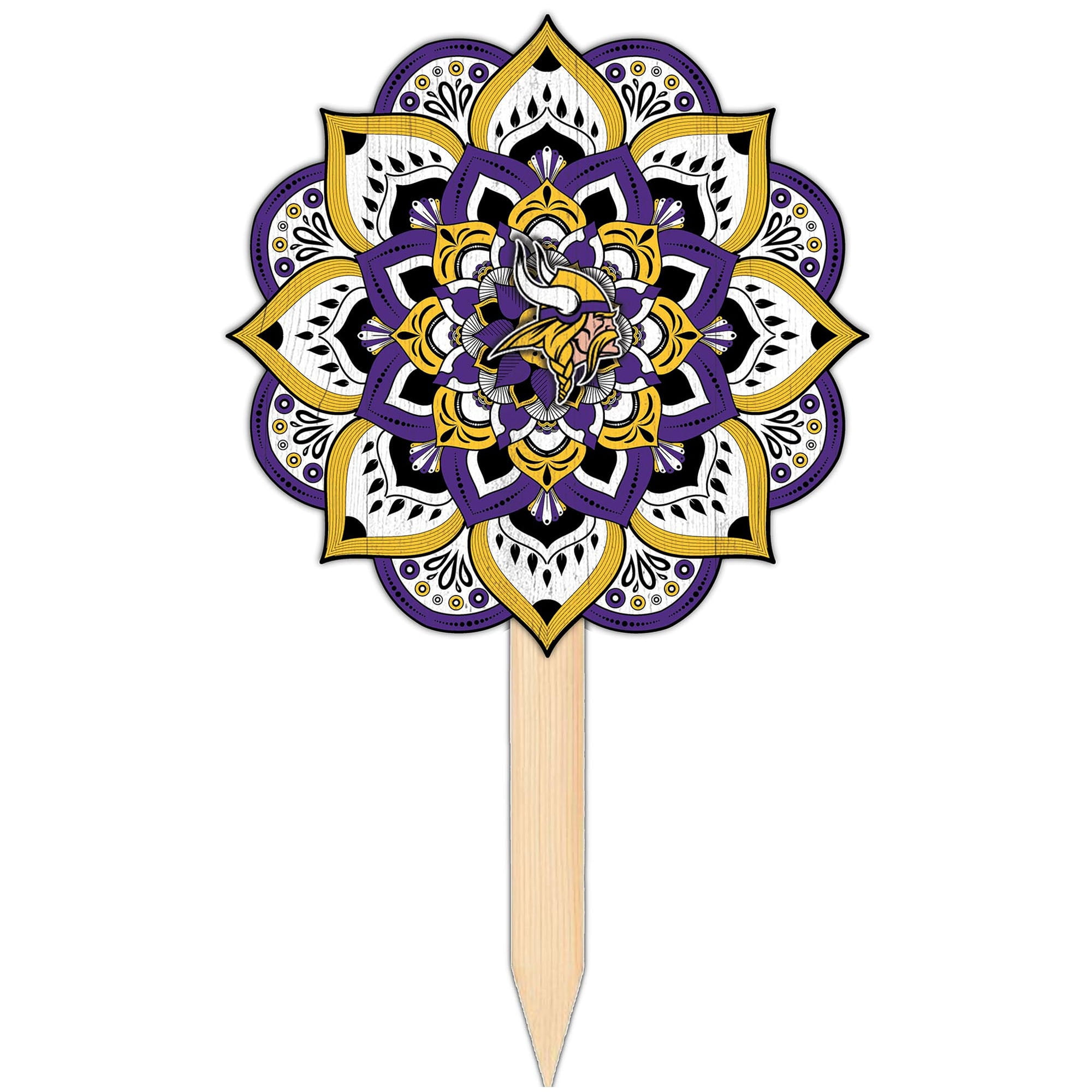 Minnesota Vikings 18'' x 12'' Mandala Yard Stake - Walmart.com