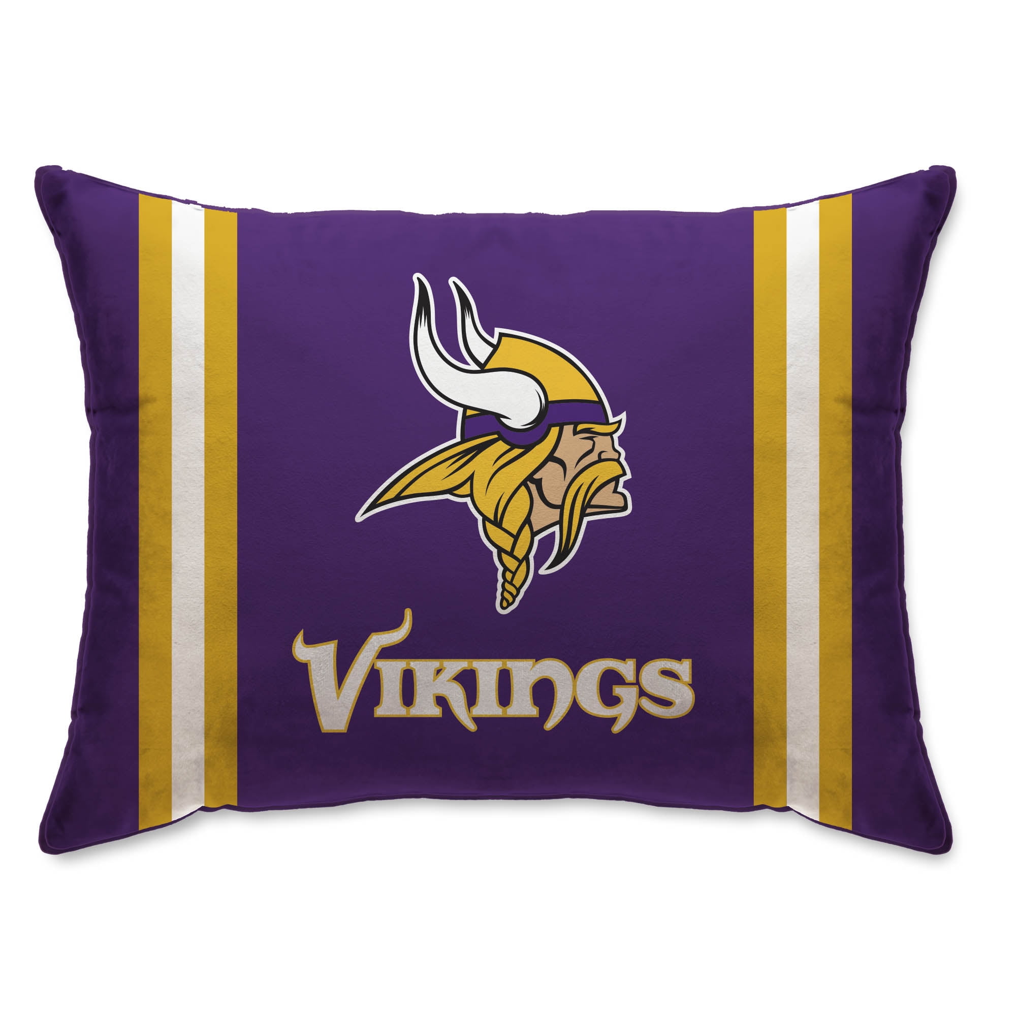 Minnesota Vikings 20" x 26" Standard Stripe Logo Micro Plush Bed Pillow ...