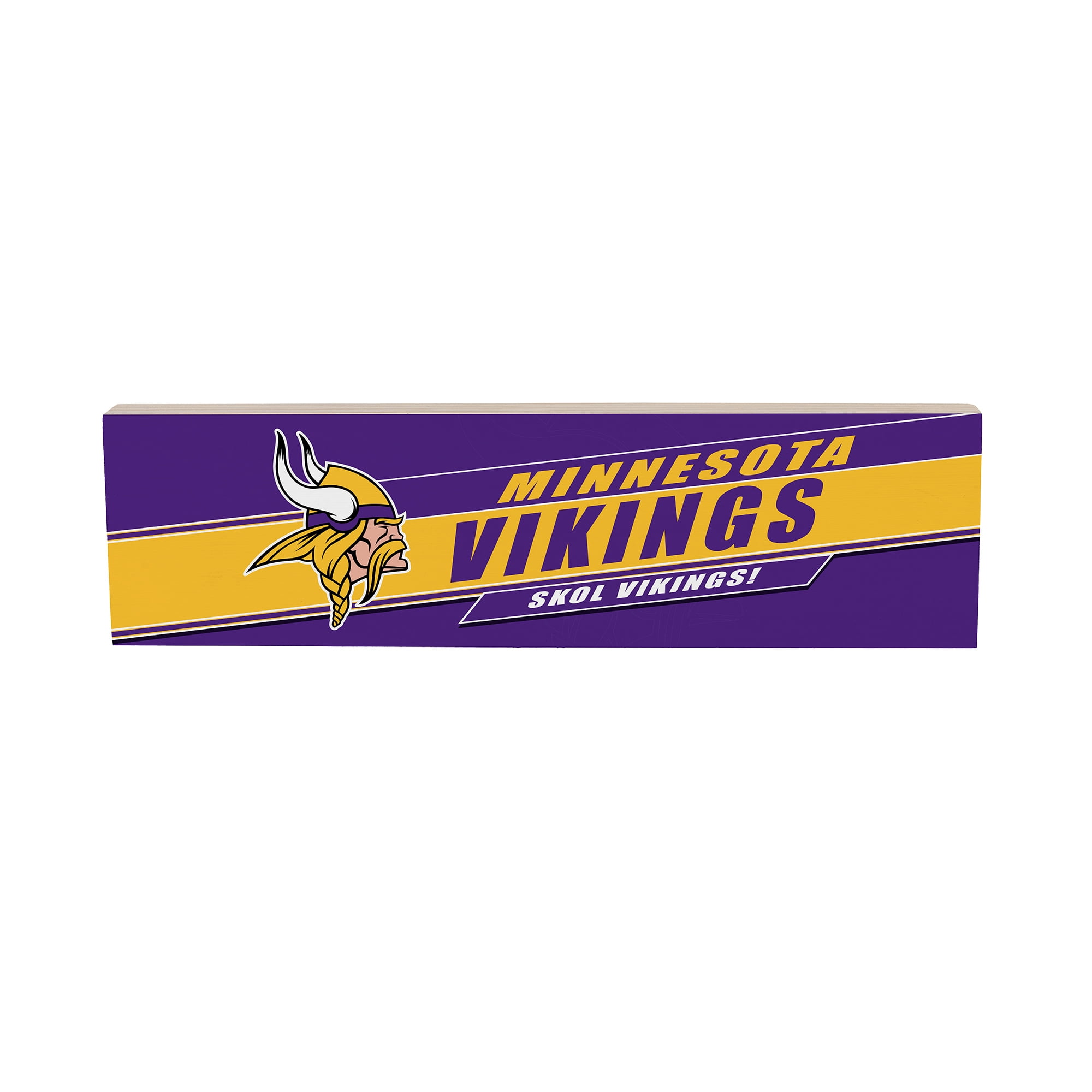 Minnesota Vikings 5" x 18" Shadow Logo Wood Mantle Sign - Walmart.com