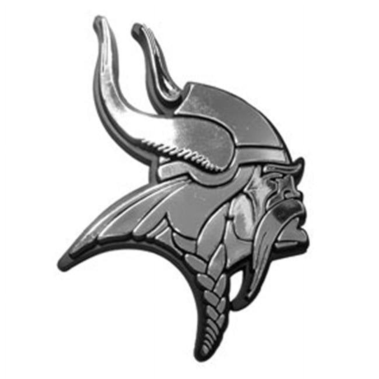 Minnesota Vikings Auto Emblem, Plastic Molded, Silver Chrome Color ...