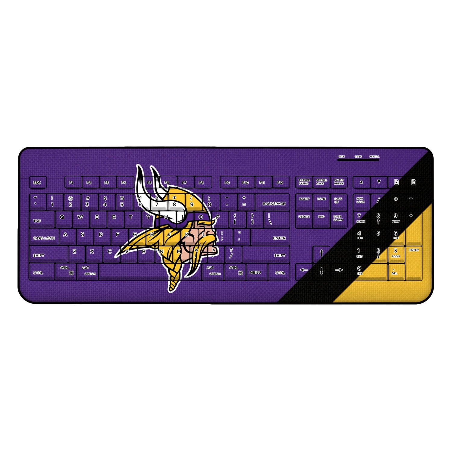 Minnesota Vikings Diagonal Stripe Wireless Keyboard - Walmart.com