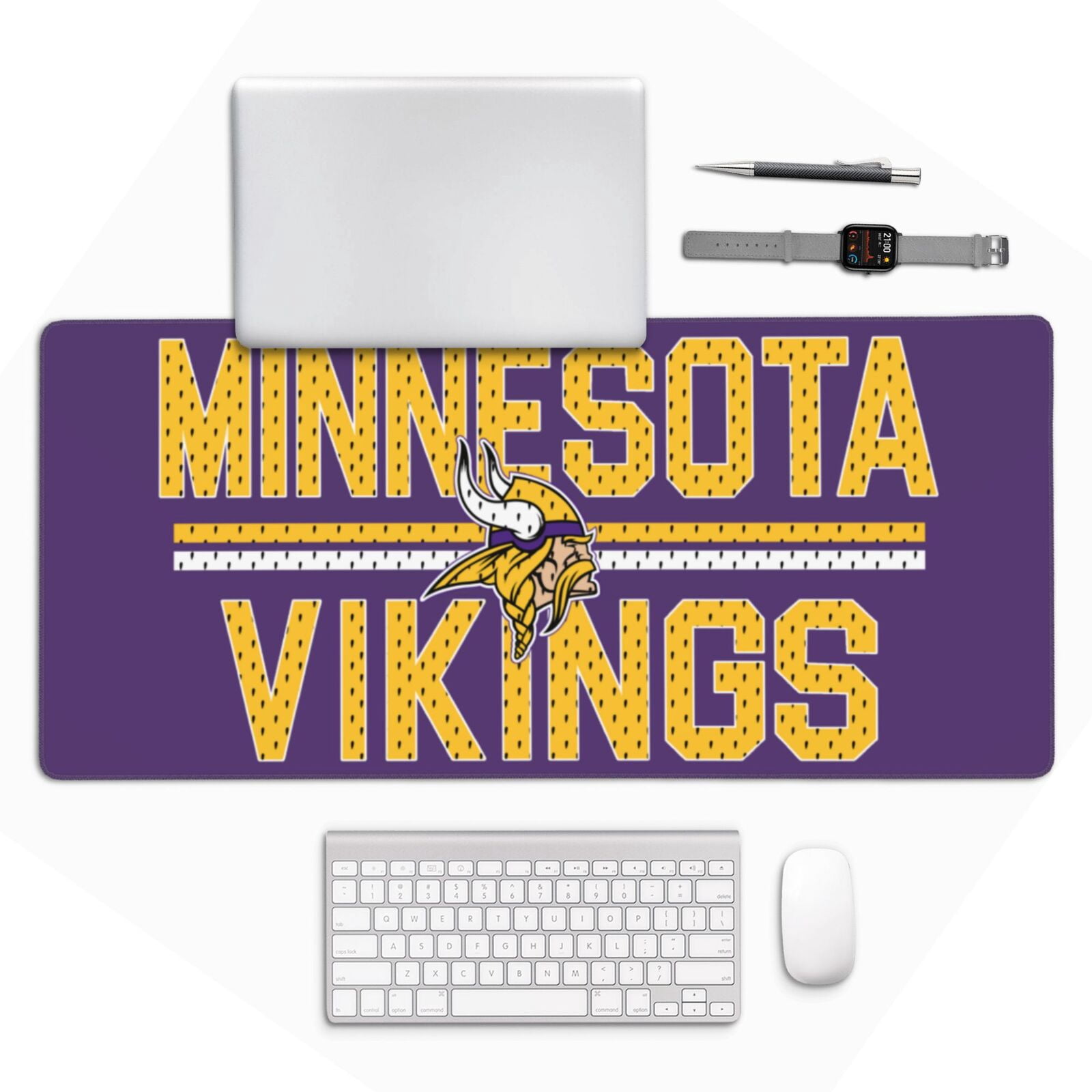 Vikings Football Logo Mouse Pad, Personalized Oversized Rubber Keyboard ...