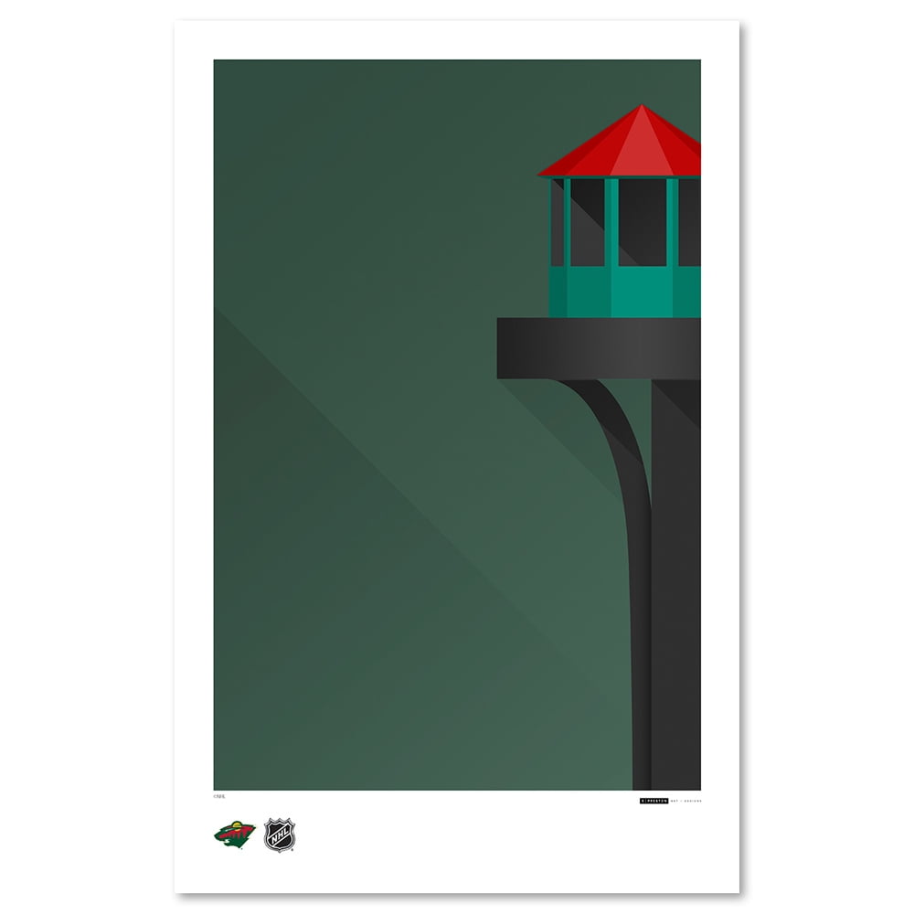 Minnesota Wild 11'' x 17'' Minimalist Xcel Energy Center Art Poster ...