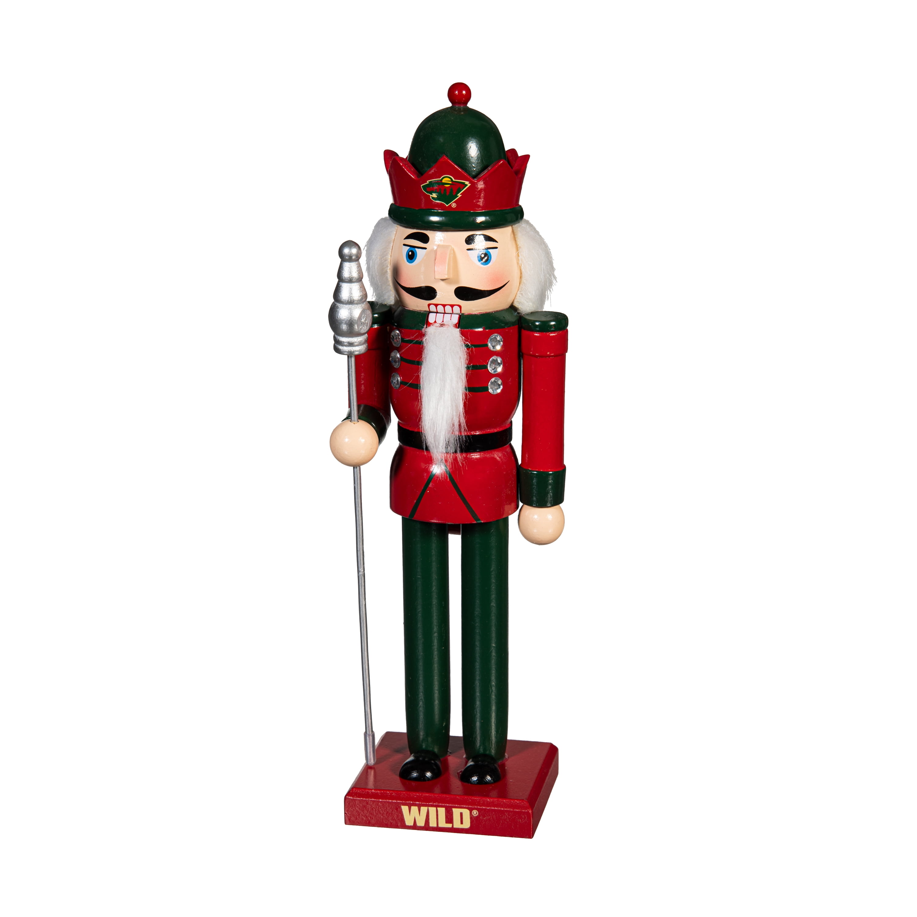 Minnesota Wild 12" Wooden Nutcracker Statue - Walmart.com