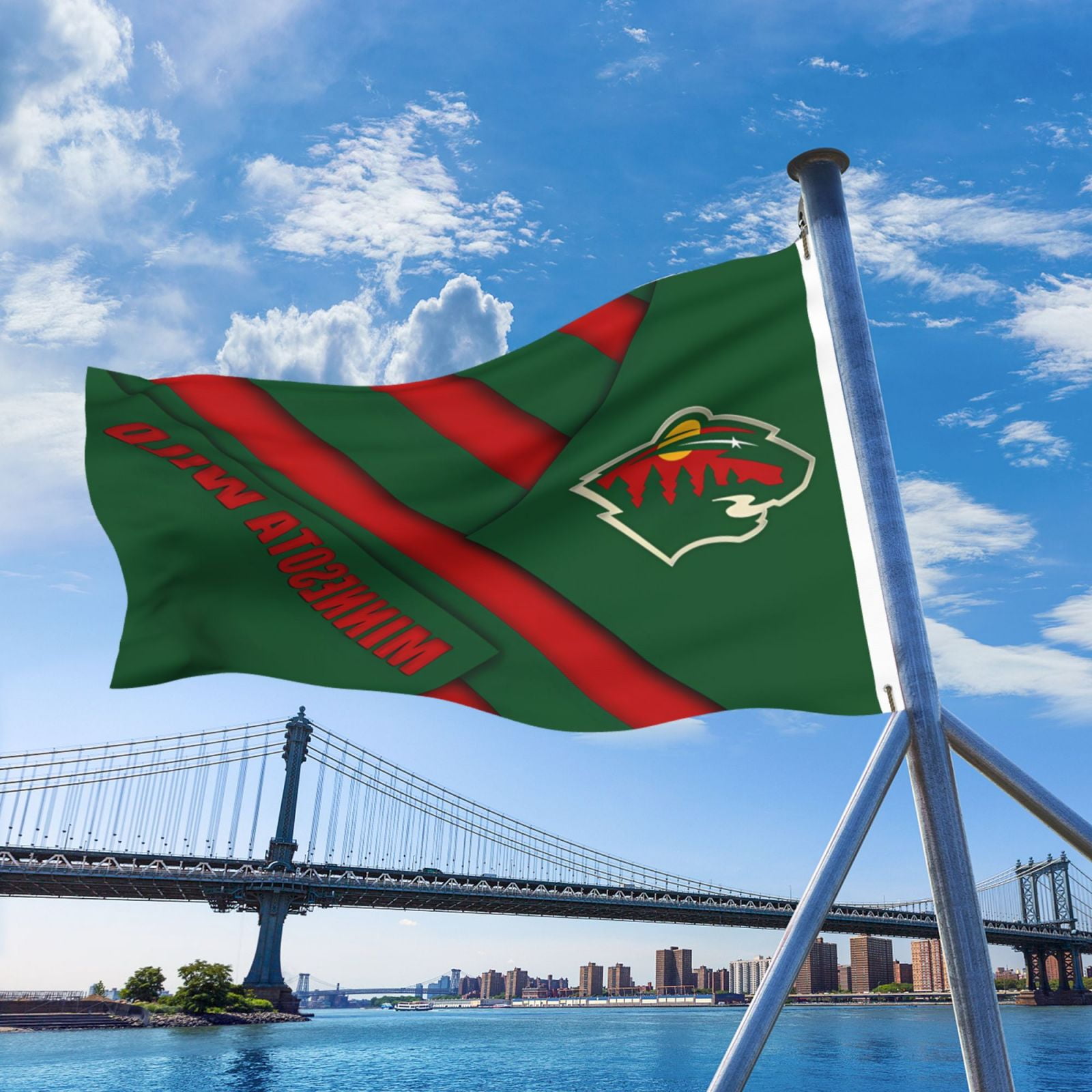 Minnesota_Wild Hockey Team Four Seasons Double Sided 5x8ft Flag for ...