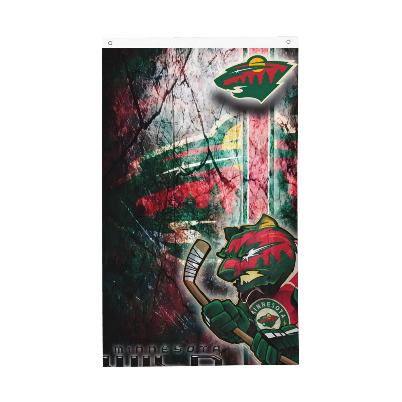 Minnesota_Wild Ice Hockey Team 3x5ft Vertical Double Sided Polyester ...