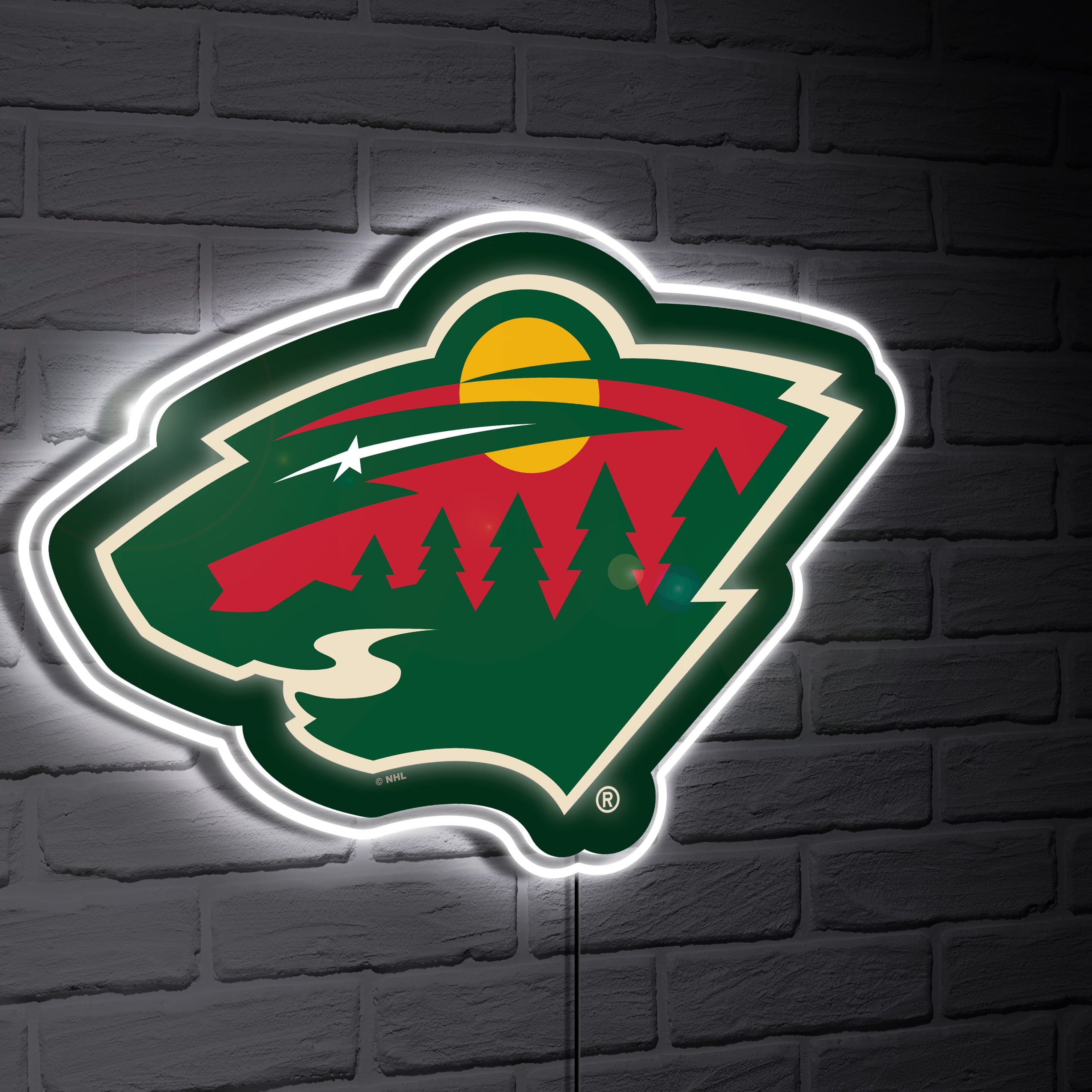 Minnesota Wild LED Team Logo Shaped Lighted Wall Sign - Walmart.com