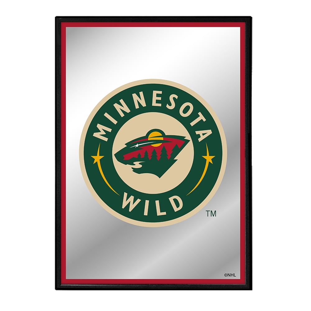 Minnesota Wild: Logo - Framed Mirrored Wall Sign - Walmart.com