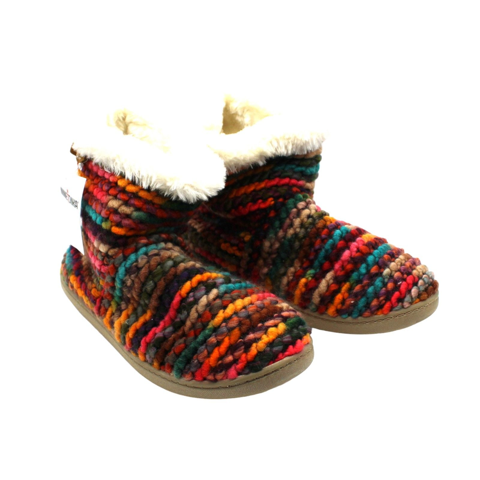 Minnetonka Betty (Orange Knit) Women's Slippers - Walmart.com
