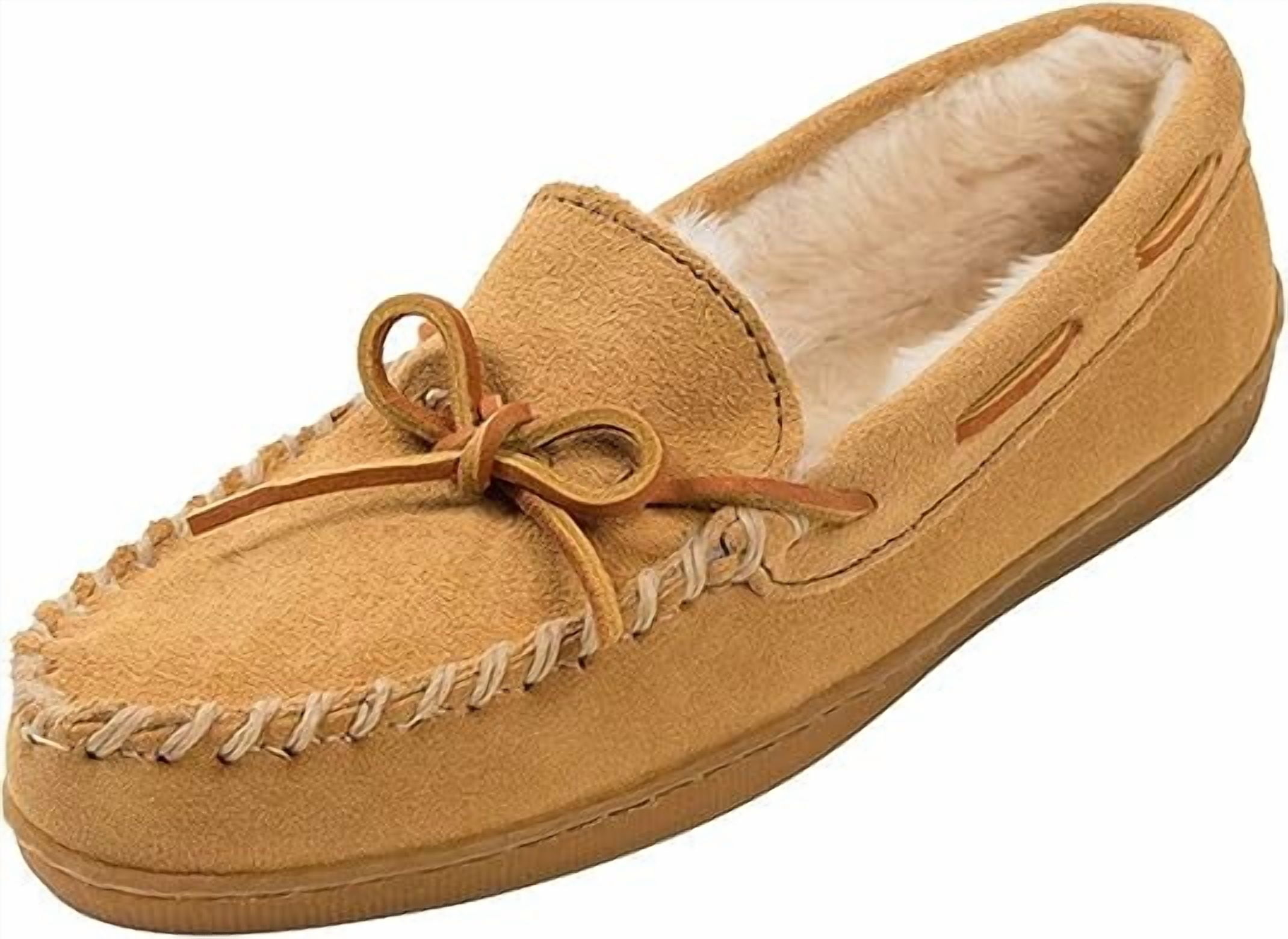 Minnetonka Men's 3901 Pile Hardsole Pile Lined Slipper,Tan,8 M US ...