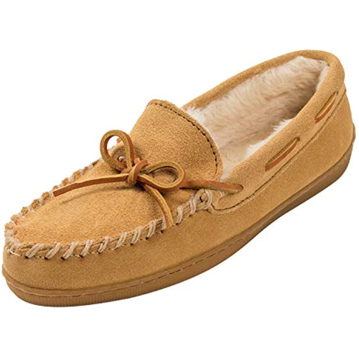Minnetonka Mens Pile Lined Hardsole Slipper - Walmart.com