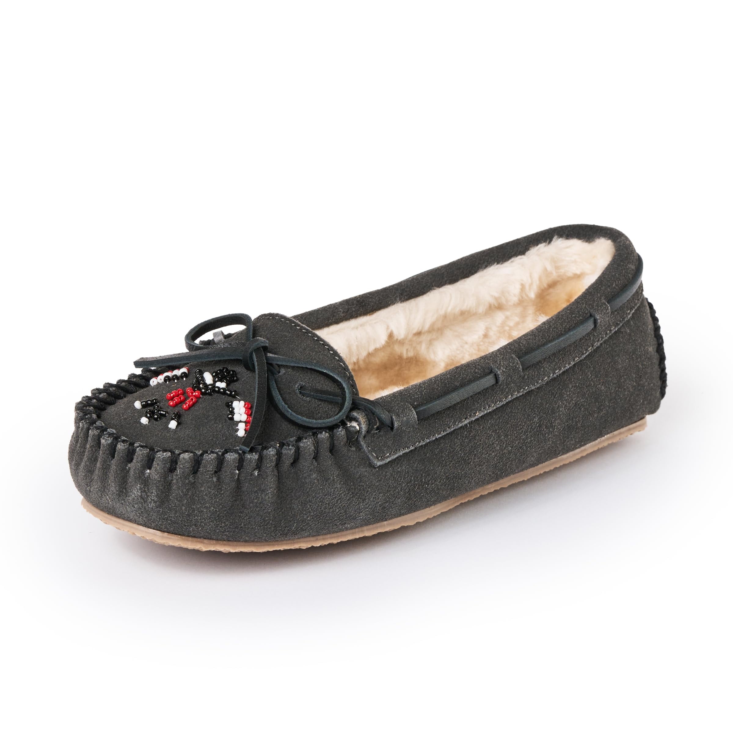 Minnetonka Women's Cally Thunderbird Animikii, Charcoal, Size 10 ...