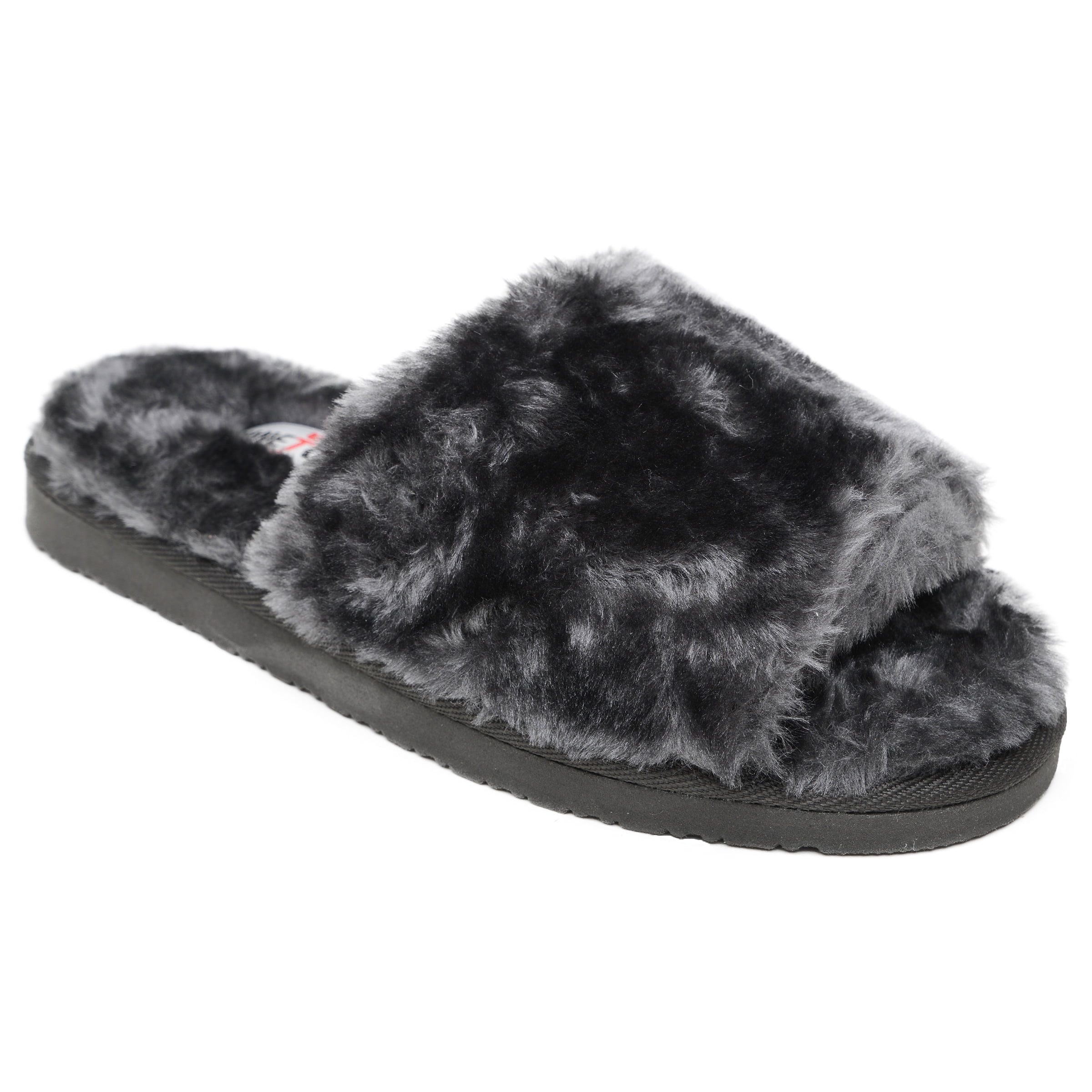 Minnetonka Women's Faux Fur Lolo Slide Slipper - Walmart.com