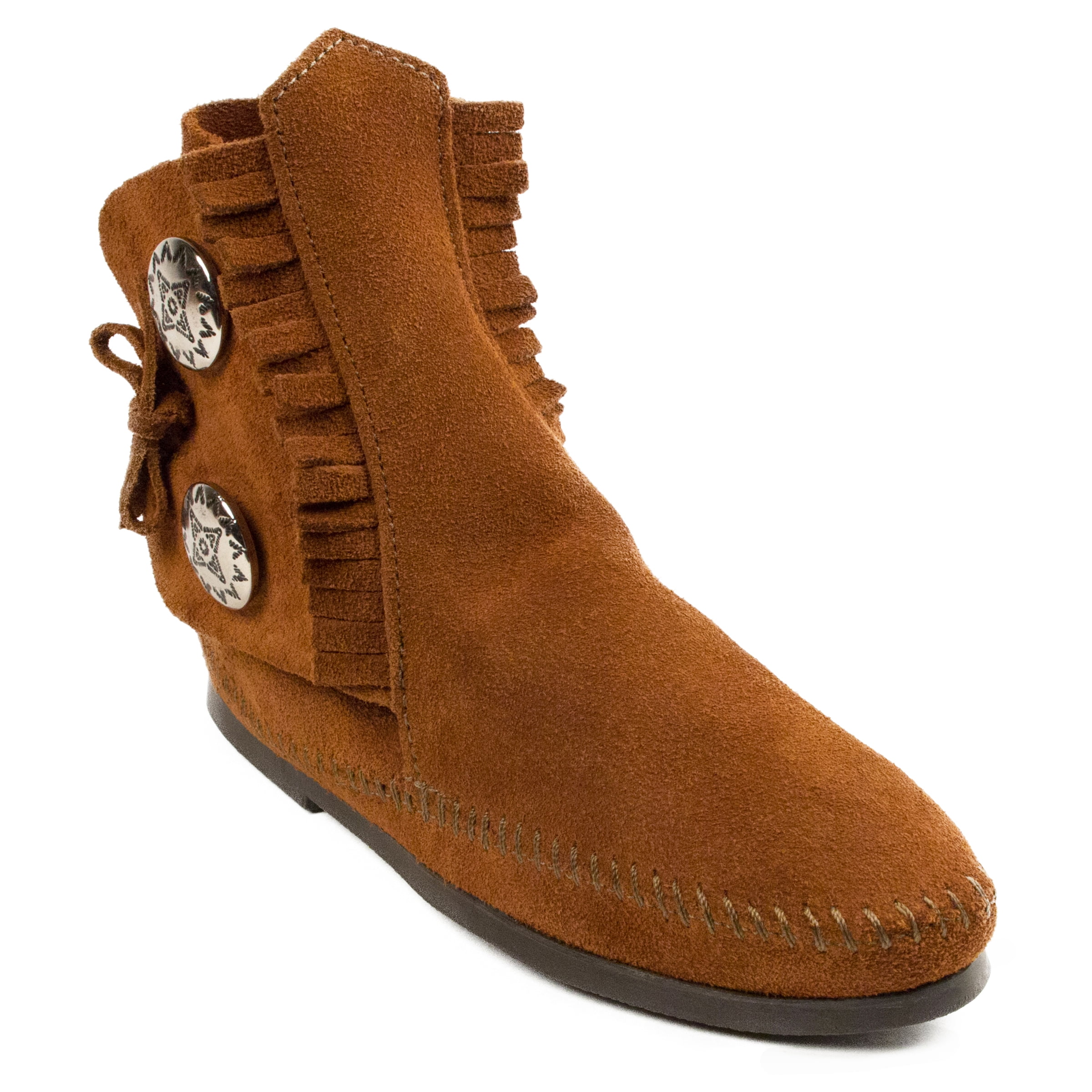 Minnetonka Women's Suede Two Button Hardsole Boot - Walmart.com
