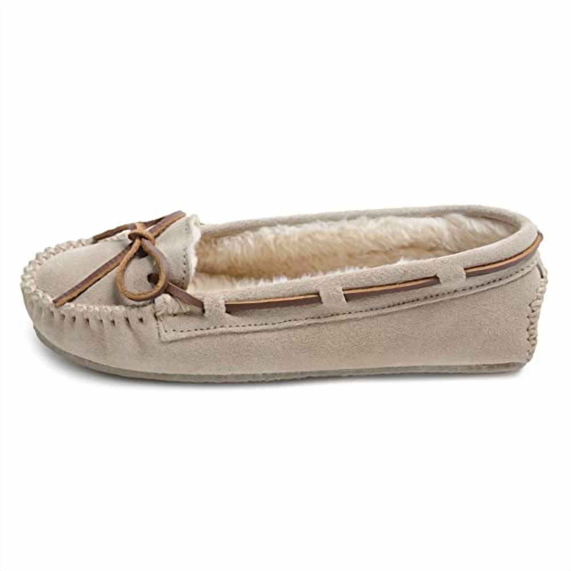 Minnetonka Womens Cally Moccasin Slipper Stone - Size 6 - 4018-STONE-6 ...