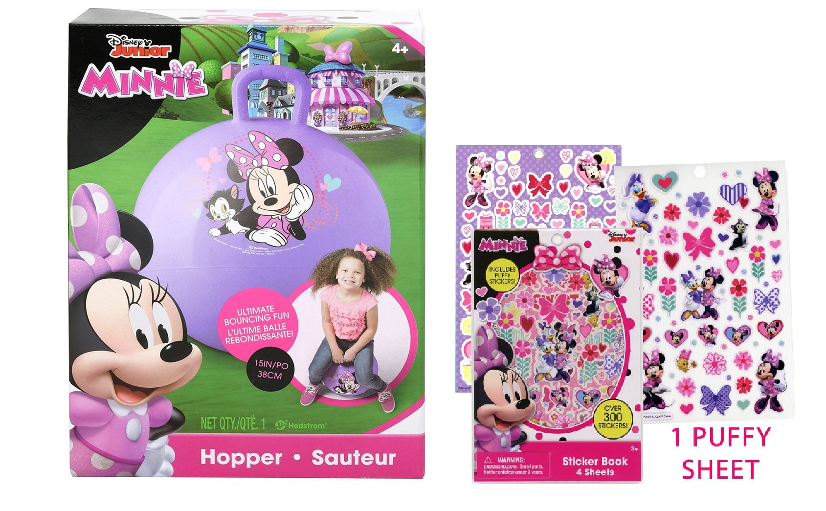 Minnie 15" Hopper Ball W/1 PC STICKER SET - Walmart.com