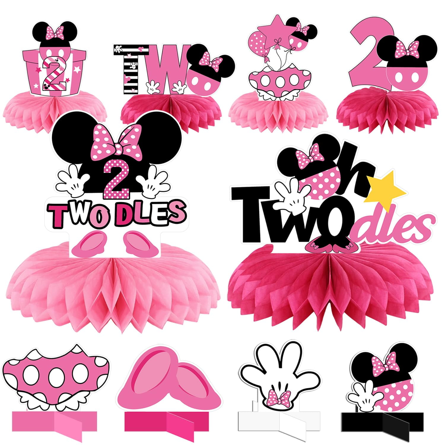 Minnie 2nd Birthday Party Decorations Supplies,Oh Twodles Theme ...
