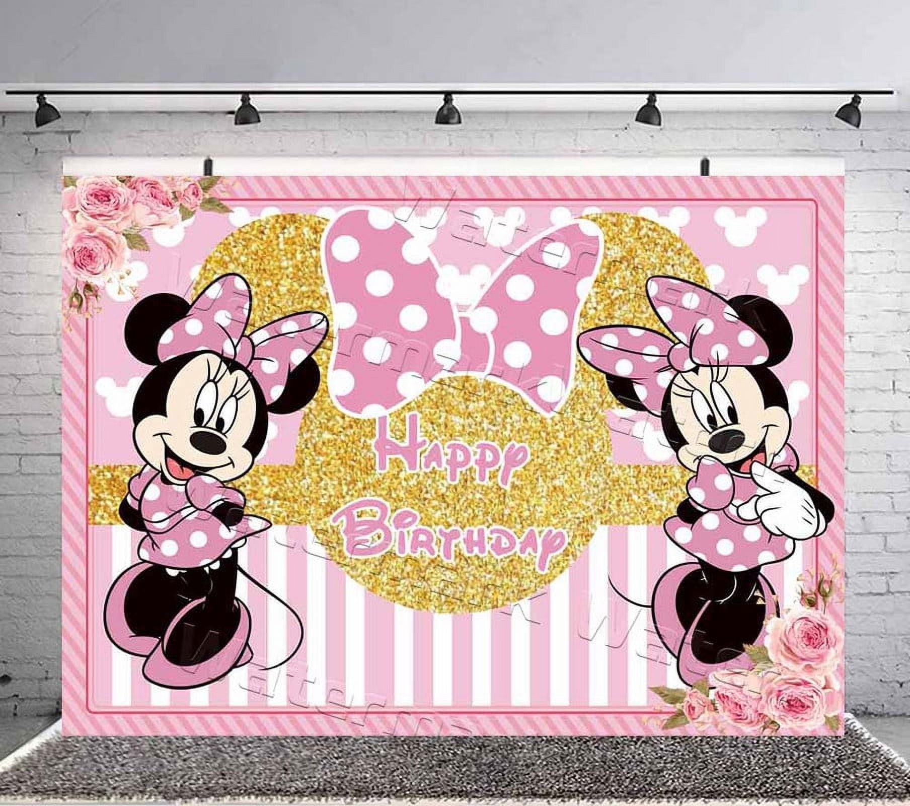 Mcbea Minnie Backdrop 7x5ft, Birthday Baby Shower Party Supplies ...