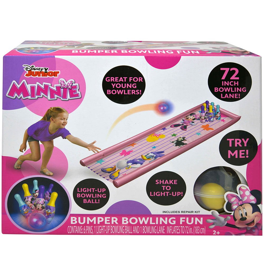 Minnie Bumper Bowling w/LG Pins, Light Up Ball & 72" Inf. Lane( NO ...