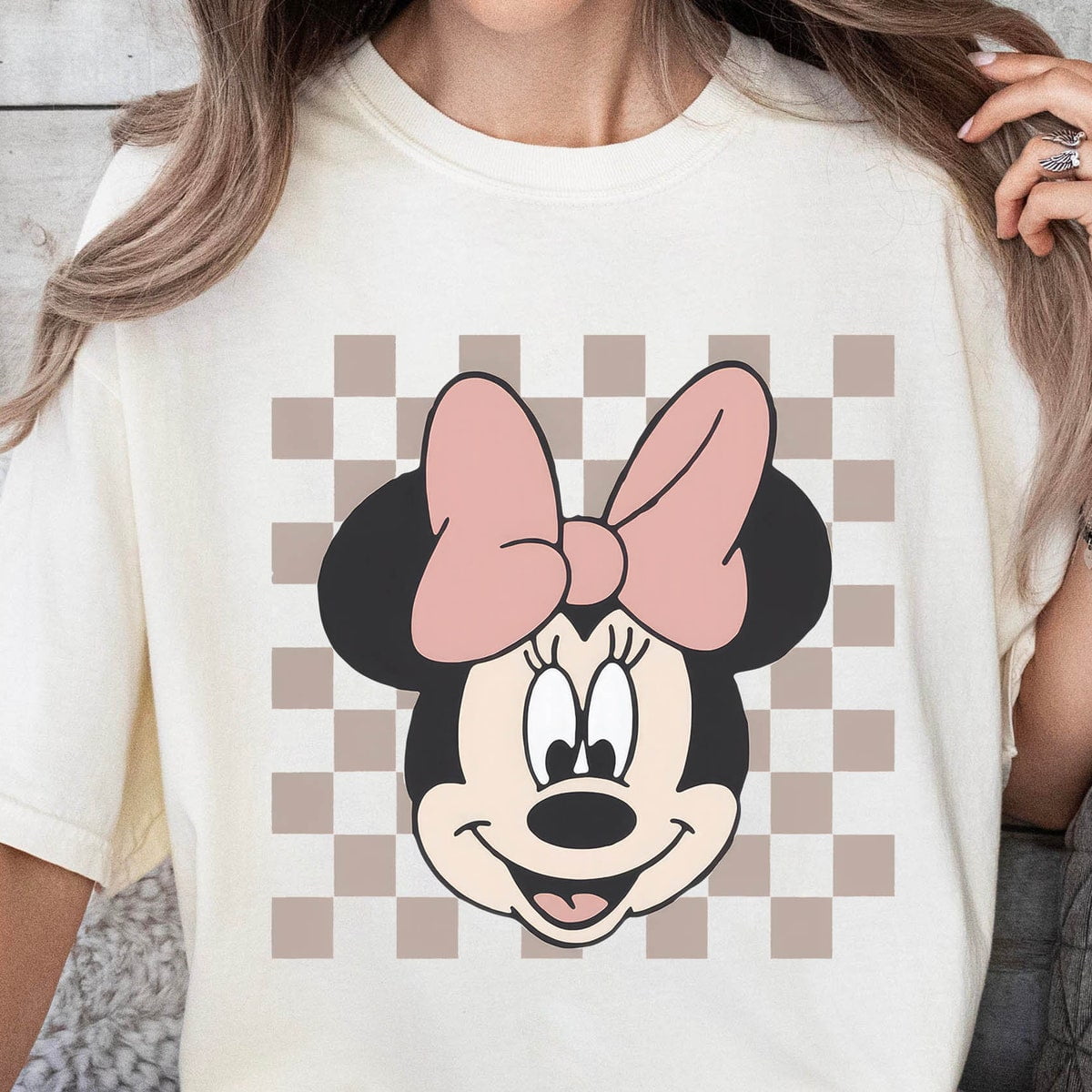 Minnie Checkered Shirt, Vintage Minnie Mouse Shirt, Checkered Disney ...