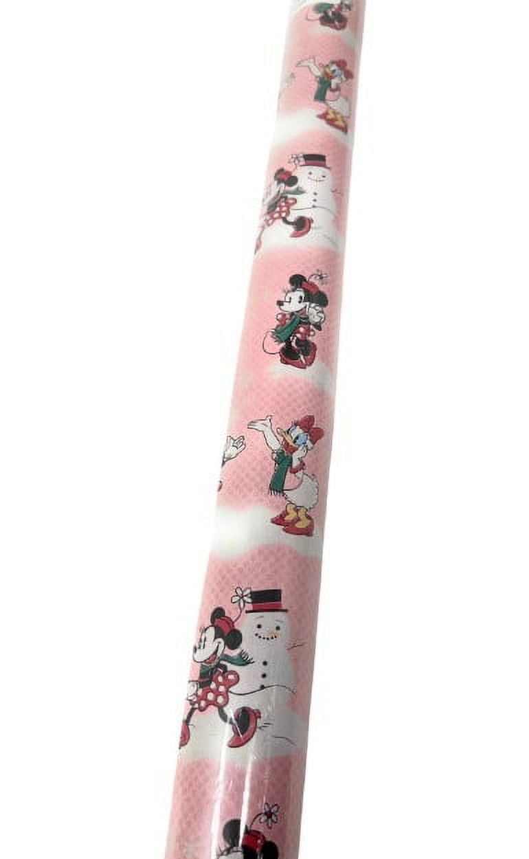Minnie Daisy Frosty Snowman Ice Pink Wrapping Paper, 20 sq ft - 1 Roll ...