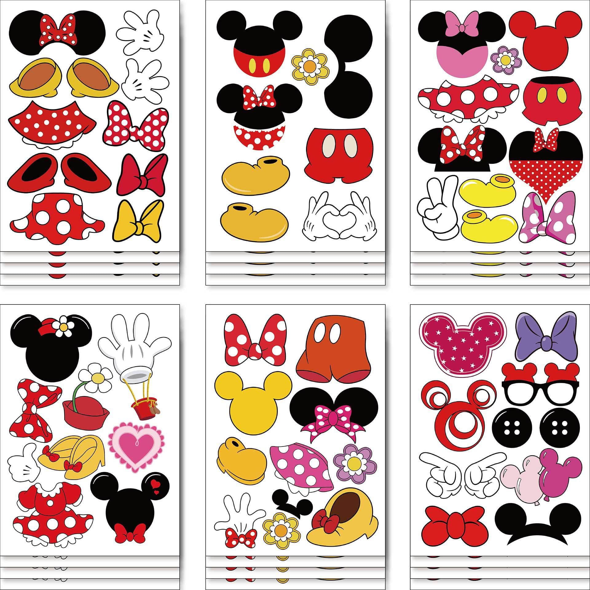 Minnie Inspired Mouse Make-a-face Stickers, Make You Own Stickers DIY ...