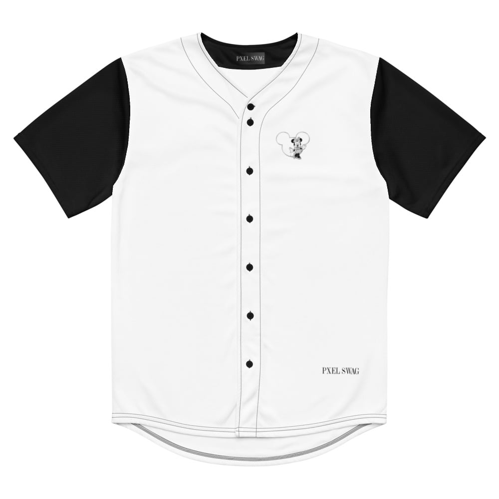 Minnie M. White Black baseball jersey (S) - Walmart.com