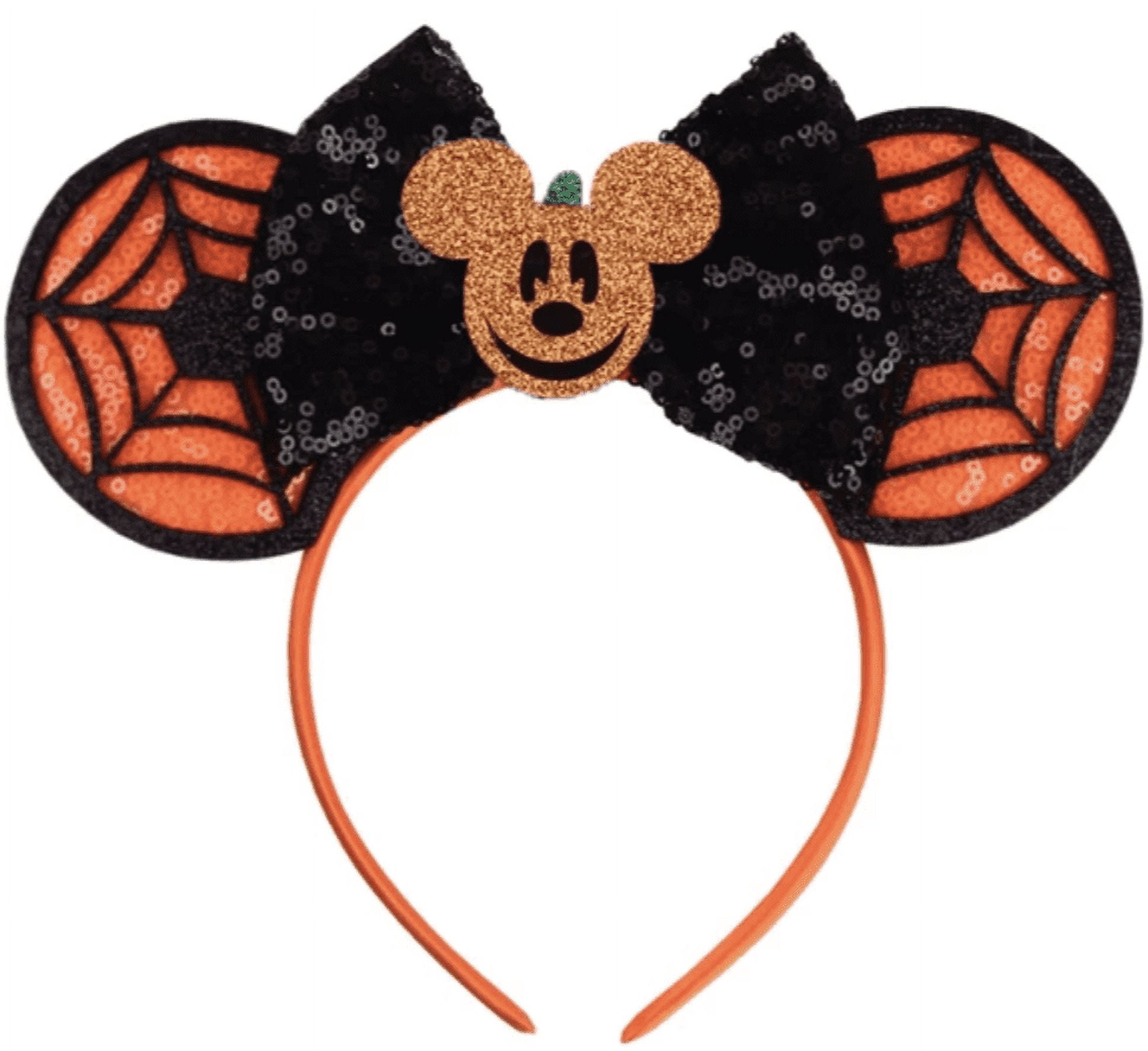 Minnie Mickey Mouse Ears headband Disney Halloween SpiderwebPrincess ...
