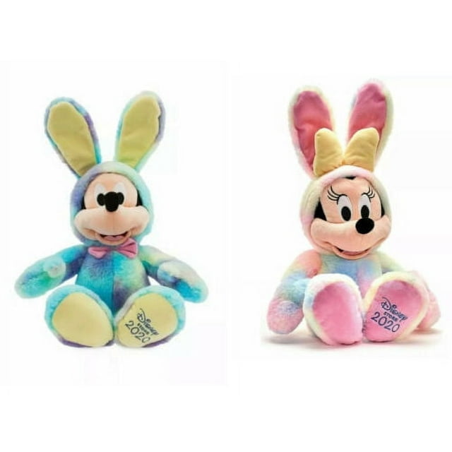 Minnie & Minnie Mouse Set Disney 2020 Easter Bunny Medium Plush New 15 ...