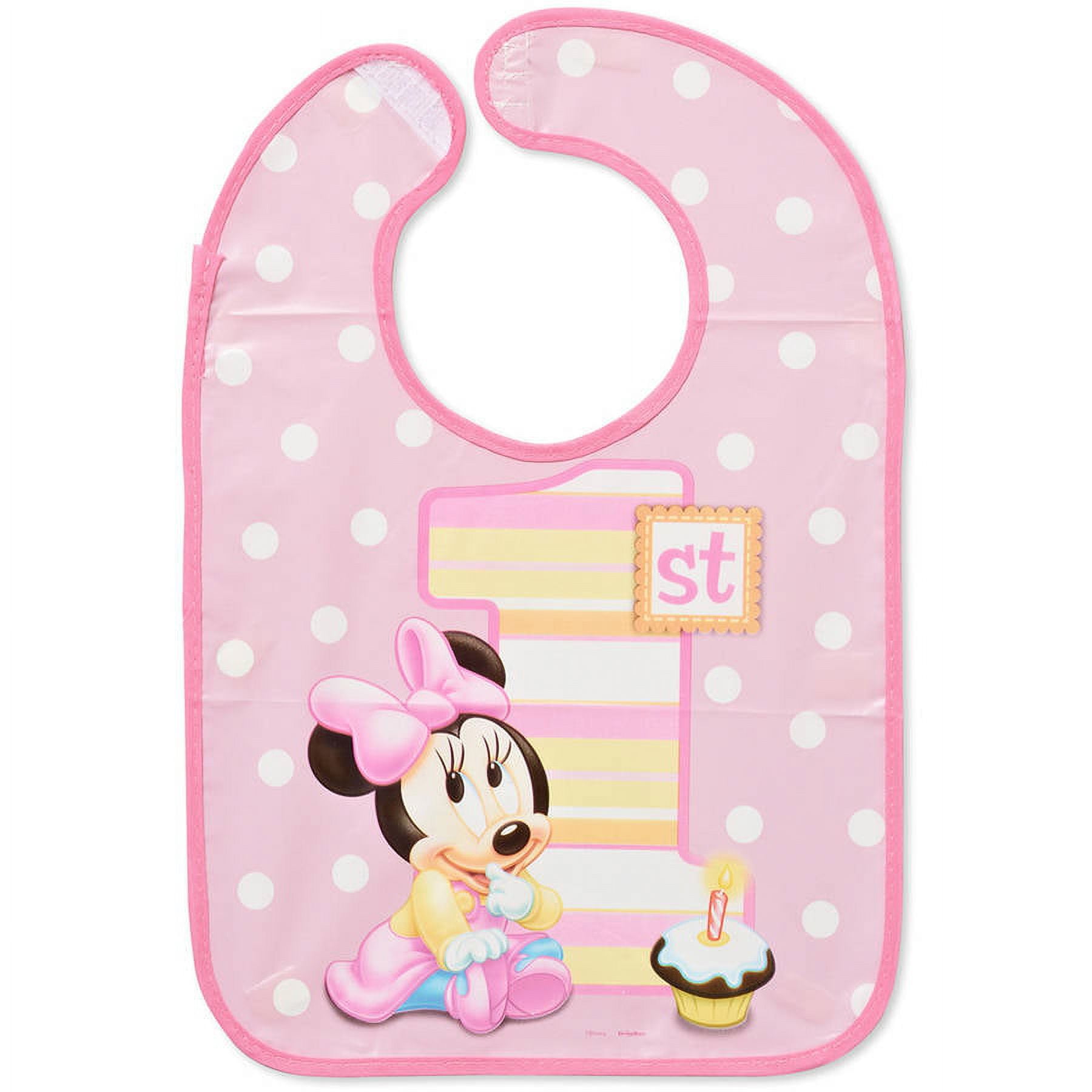 Minnie Mouse 1st Birthday Bib, Party Supplies, 10 x 14 in. - Walmart.com