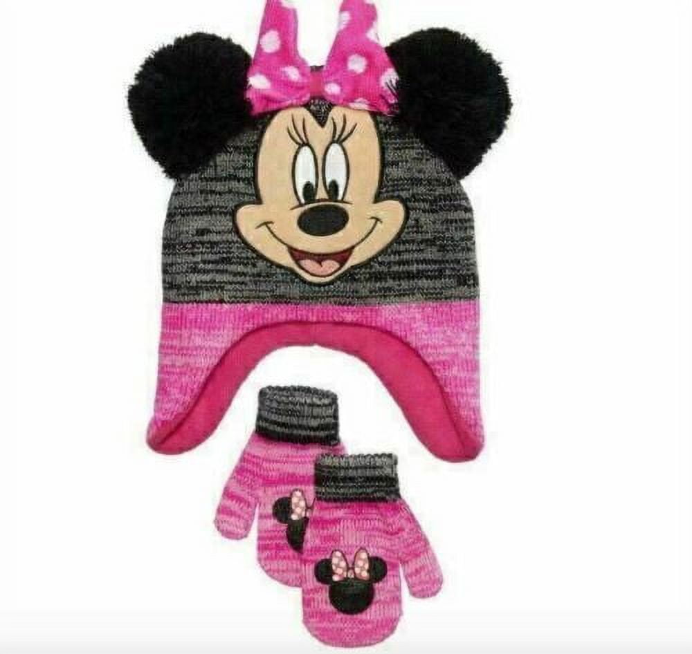 Minnie Mouse 2-Pc. Hat & Mittens Set - Toddler Girls - Walmart.com